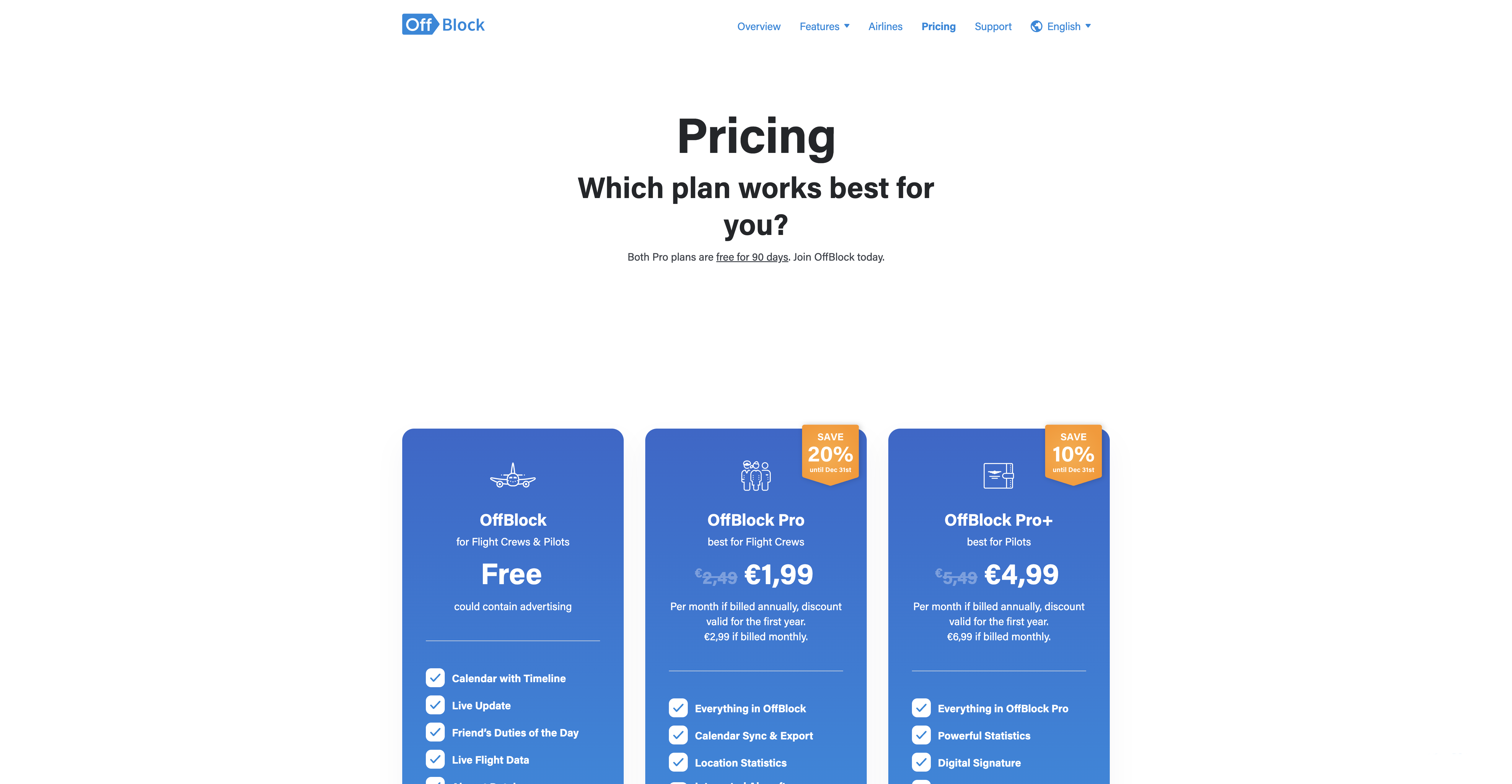 Pricing - OffBlock